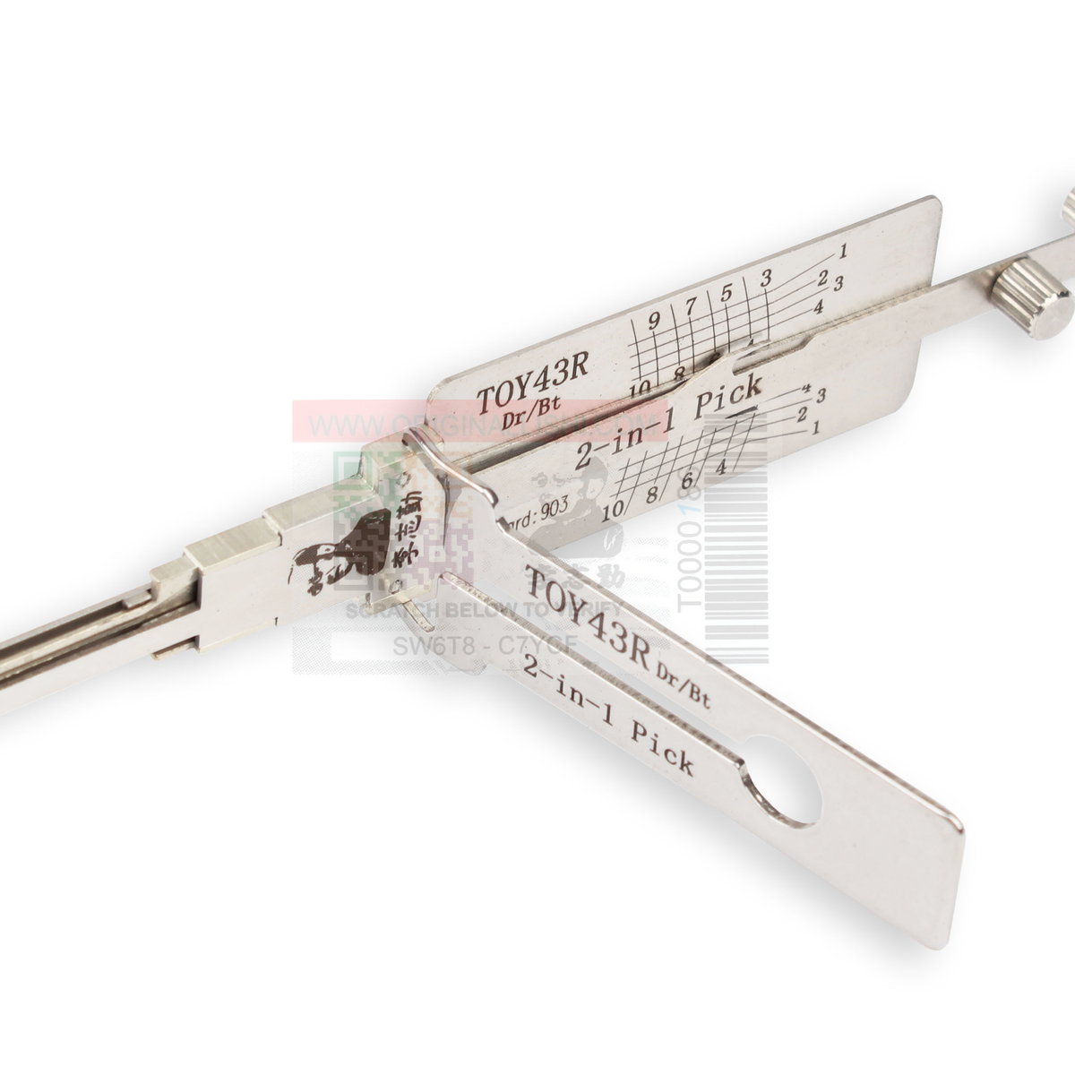 Original Lishi TOY43R (2-in-1) Pick 10 Cut Dr/Bt Anti Glare – Your Car ...