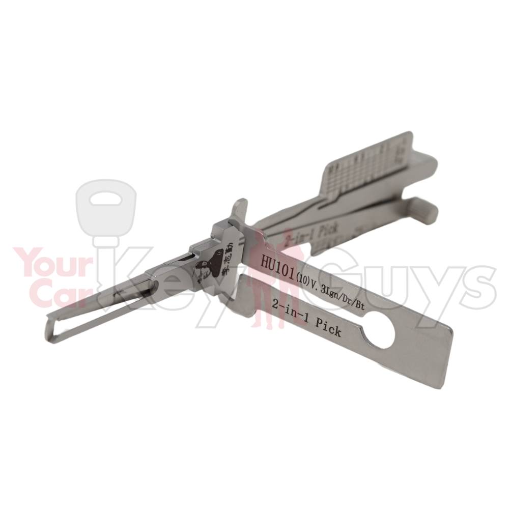 Original Lishi HU101 (2-in-1) CUTOUT V3 10 Cut Ign/Dr/Bt Anti Glare ...