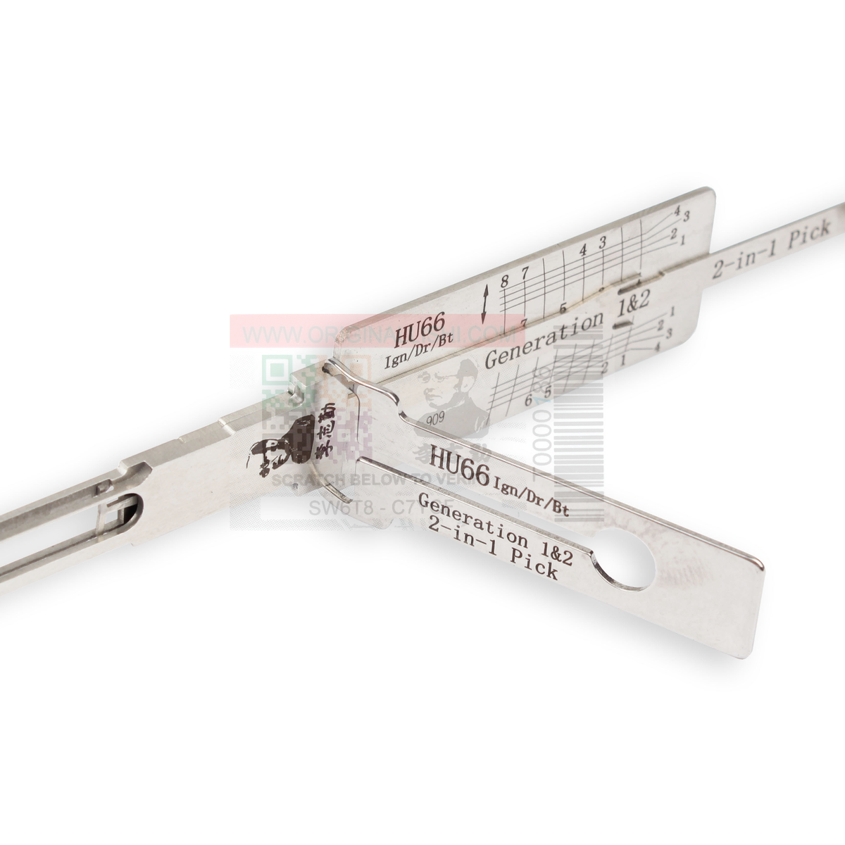 Original Lishi HU66 Generation 1 & 2 Single Lifter (2 in 1) Pick 8 Cut ...