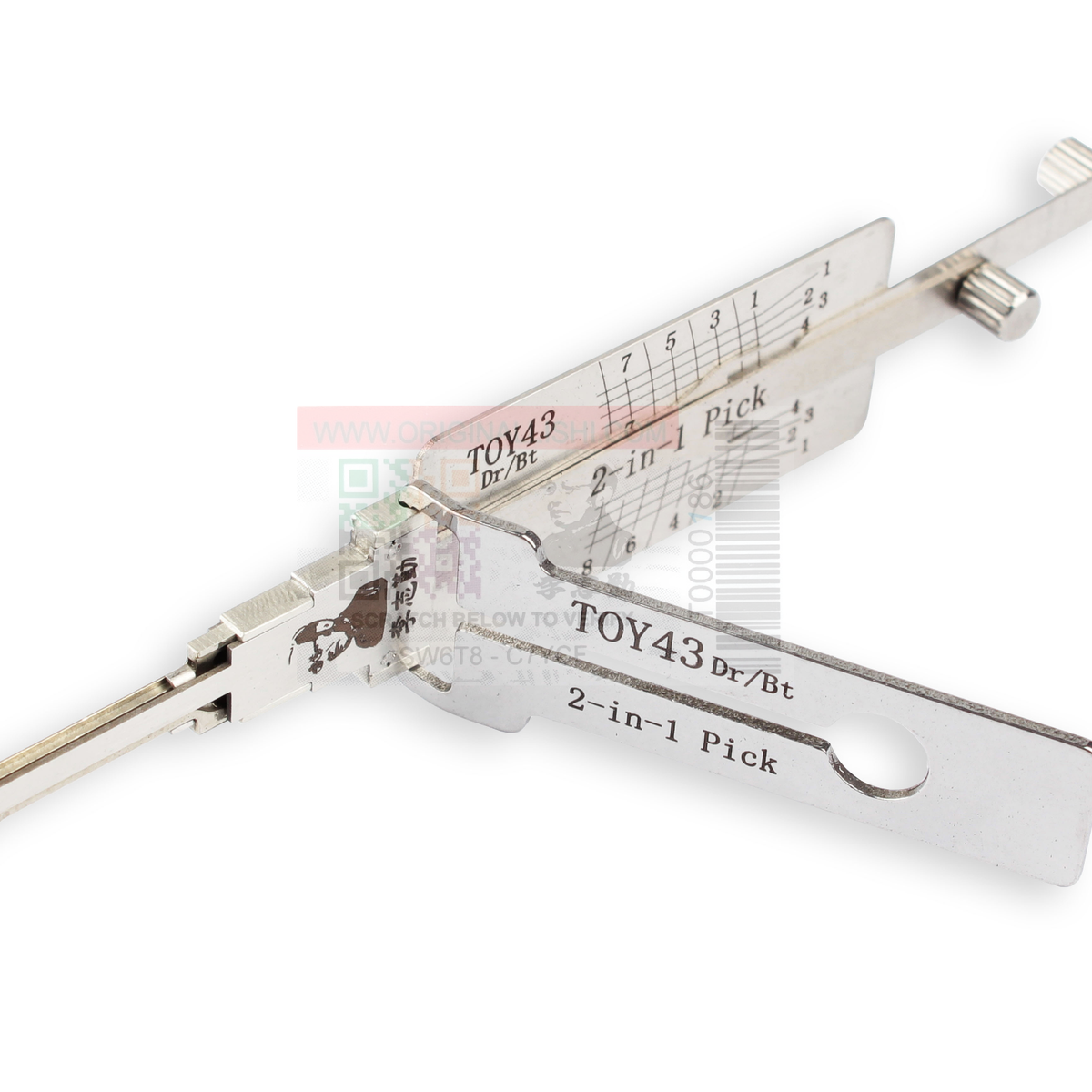 Original Lishi TOY43 Dr/Bt (2 in 1) Pick 8 Cut Anti Glare – Your Car ...